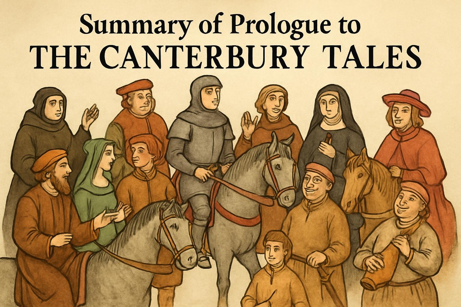 Summary of Prologue to the Canterbury Tales by Chaucer